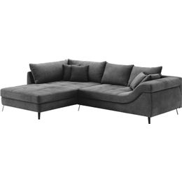 Ecksofa MR. COUCH, B:317cm H:98cm T:228cm, schwarz, Memphis (Grundgewebe - 100% Polyester; Nutzschicht- 90% Polyester / 10% Polyamide), Wohnzimmer,