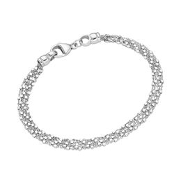 Smart Jewel Damen Armband "Ankerkette 5-reihig mit Zwischenteilen, Silber 925", 19cm, Silber 925 (Sterlingsilber), silber, Silber 925