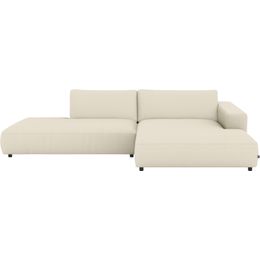 Ecksofa Musterring, B:330cm H:81cm T:190cm, beige, 100% Polyester, Wohnzimmer, Sofas, "Lucia", verschiedene Farben, großer Longchair mit Armlehne,