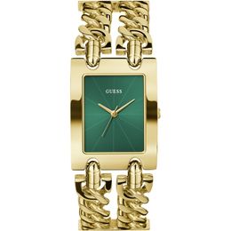 Guess Damen Quarzuhr "HEAVY METAL", gold, Armbanduhren, Armbanduhr, Damenuhr, Edelstahlarmband, analog