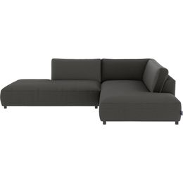 Ecksofa Musterring, B:304cm H:81cm T:224cm, grau, 100% Polyester, Wohnzimmer, Sofas, "Lucia", mit großem Longchair, verschiedene Farben, B304 x T224