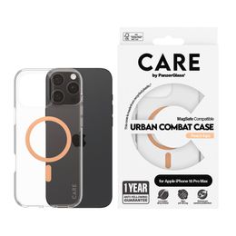 Handyhülle "Urban Combat Case für Apple iPhone 16 Pro Max", B:11cm H:1,8cm T:19,5cm, orange, CARE BY PANZERGLASS, Hüllen, Backcover, Schutzhülle,