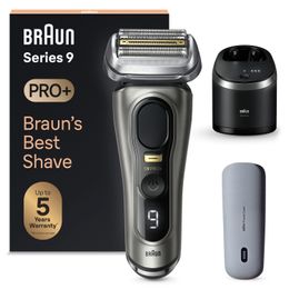 Braun Elektrorasierer "Series 9 Pro+ 9575cc", grau, Elektrorasierer, Precision ProTrimmer