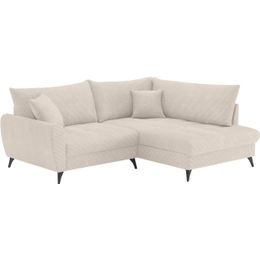 Ecksofa MR. COUCH, B:230cm H:71cm T:190cm, beige, Stripes (92% Polyester / 8% Nylon), Wohnzimmer, Sofas, "Blackburn II L-Form", Wahlweise mit