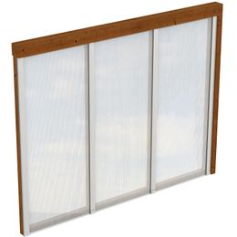 Skan Holz Carport-Seitenwand SKANHOLZ, B:255cm H:200cm, braun, Holzwerkstoff, Gartenhaus-Seitenwände, m. Polycarbonat, Wandanbau