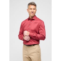 Eterna Herren Langarmhemd "SLIM FIT", rot, Gr. 41, Twill, 4% Elasthan, 26% Polyamid, 70% Lyocell, Hemden, EASY IRON (bügelleicht)