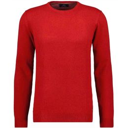 Ragman Herren Rundhalspullover, rot, Gr. M, 95% Baumwolle 5% Cashmere, Pullover