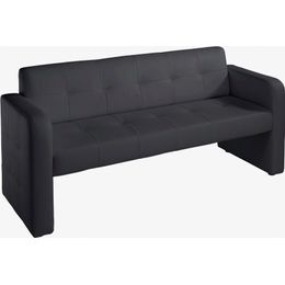 Sitzbank, B:182cm H:82cm T:68cm, schwarz, exxpo - SOFA FASHION, Carabu (50%Polyester, 35%Polyacryl, 15%Polyamid), Esszimmer, Sitzbänke, "Barista