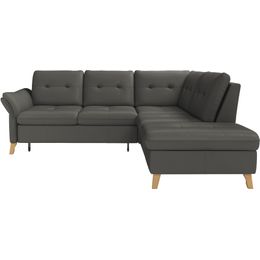 Sit & More Ecksofa SIT & MORE, B:250cm H:90cm T:226cm, grau, Wohnzimmer, Sofas, "Göteborg", inkl. Sitztiefenverstellung, wahlweise mit Bettfunktion & Bettkasten