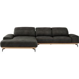 Wohnlandschaft Musterring, B:342cm T:207cm, schwarz, Sofas, "MR 2490", Fuß schwarz, Sitzhöhe 48cm, wahlweise mit Funktionen, Maße 342x207 cm