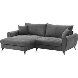 Ecksofa MR. COUCH, B:246cm H:71cm T:170cm, schwarz, Memphis (Grundgewebe - 100% Polyester; Nutzschicht- 90% Polyester / 10% Polyamide), Wohnzimmer,
