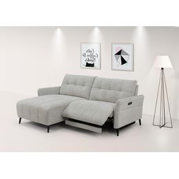 Ecksofa Inosign, B:209cm H:89cm T:91cm, beige, Webstoff 100% Polyester, Wohnzimmer, Sofas, "DENIO 3-Sitzer, L-Form (Breite 209cm), elektr.