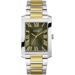 Quarzuhr Guess "CLYDE", silber (silberfarben, goldfarben), Armbanduhren, Herren, Armbanduhr, Herrenuhr, Edelstahlarmband