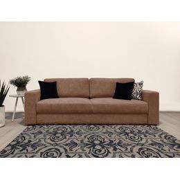 Schlafsofa Home Affaire, B:238cm H:86cm T:103cm, braun, 90% Polyester, 10% Nylon, Kinderzimmer, Sofas, "Calrence", mit aufklappbarer Bettfunktion,