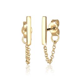 Elli Damen Paar Ohrh&auml;nger "Stecker Stab mit Kette 925 silber", onesize, ohne Stein, Silber 925 (Sterlingsilber), gold, Silber 925 (Sterlingsilber),