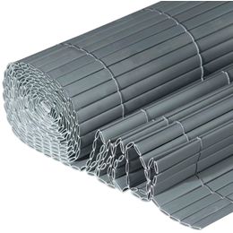 Windhager Sichtschutzzaunmatten, H/L: 100cm x 3m, grau, Zaunelemente, aus UV- und witterungsbeständigem PVC, L: 3 m
