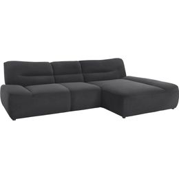 Ecksofa DOMO collection, B:288cm H:81cm T:175cm, grau, Wohnzimmer, Sofas, "Cesena moderne Polsterecke mit flachen Armlehnen, L-Form", fester