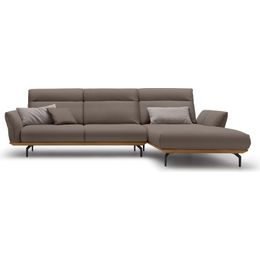 Ecksofa, B:318cm H:103cm T:183cm, beige, CREATION BY ROLF BENZ, NaturLEDER OSKAR (echtes Rindsleder), Wohnzimmer, Sofas, "CR.460", Sockel in