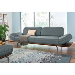 4-Sitzer, B:252cm H:117cm T:129cm, blau, CREATION BY ROLF BENZ, Sofas, "CR.420, Designsofa, Loungesofa", in 2 Qualit&auml;ten, Holzrahmen in Eiche Natur