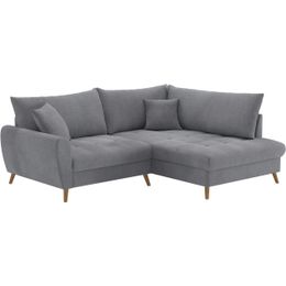 Ecksofa MR. COUCH, B:230cm H:71cm T:190cm, grau, Novaclean Avanti (100% Polyester), Wohnzimmer, Sofas, "Blackburn II L-Form", Wahlweise mit