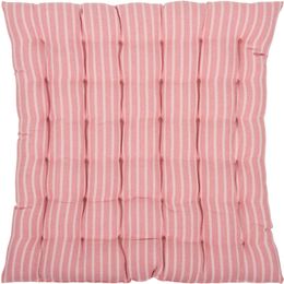 Sitzkissen Pad, B:40cm L:40cm, pink, Baumwolle, Garten, Dekokissen_Sitzkissen_Kissenhüllen, "Fiora", handgewebt, 1 Stück