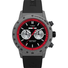 Chronograph Timex "ADRENALINE", schwarz, Armbanduhren, Herren, Quarzuhr, Armbanduhr, Herrenuhr,Silikonarmband,Stoppfunktion