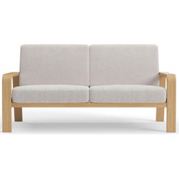 Sit & More 2,5-Sitzer SIT & MORE, B:170cm H:91cm T:93cm, beige, 100% Polyester, Sofas, "Kolding", Armlehnen aus Buchenholz in natur, verschiedene Bez&uuml;ge und