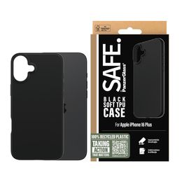 Handyh&uuml;lle "Soft TPU Case f&uuml;r Apple iPhone 16 Plus", B:11cm H:1,8cm T:19,5cm, schwarz, SAFE BY PANZERGLASS, H&uuml;llen, Backcover, Schutzh&uuml;lle,