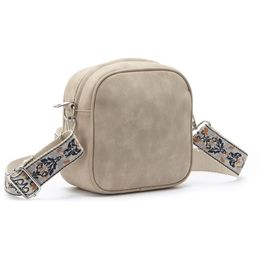 Vivance Damen Umhängetasche "Crossbody-Bag", beige, Lederimitat, clean, unifarben, Taschen, Handtasche,Schultertasche,Minibag,austauschbarer