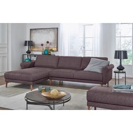 Ecksofa, B:282cm H:85cm T:178cm, lila, CREATION BY ROLF BENZ, Chenille COCO (72% Polyester 15% Baumwolle 13% Polyacryl), Wohnzimmer, Sofas, "CR.450,