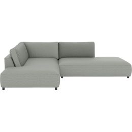 Ecksofa Musterring, B:304cm H:81cm T:224cm, grau, 100% Polyester, Wohnzimmer, Sofas, "Lucia", mit großem Longchair, verschiedene Farben, B304 x T224