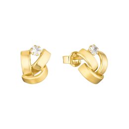 Amor Damen Paar Ohrstecker "2015292", Gelbgold 585, gold, Gelbgold 585, Ohrringe, mit Zirkonia (synth.)