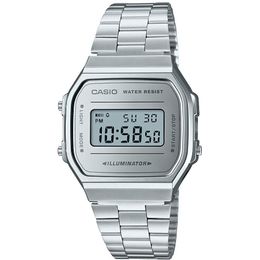 CASIO VINTAGE Damen Chronograph, silber, Armbanduhren, Quarzuhr, Armbanduhr,Damenuhr, Herrenuhr, Digitaluhr, Edelstahlarmband