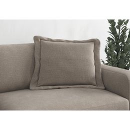 Sofakissen Trendmanufaktur, B:70cm H:12cm T:70cm, grau, Stoff, Polsterauflagen, "Bourbon", modernes Flatkissen 70x70 cm, in trendigem Cord