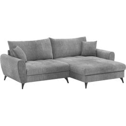 Ecksofa MR. COUCH, B:246cm H:71cm T:170cm, grau, Dolce (100% Polyester), Wohnzimmer, Sofas, "Blackburn II L-Form", Wahlweise mit Kaltschaumpolsterung