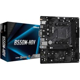Asrock Mainboard "B550M-HDV", B:23cm H:7cm T:20,1cm, schwarz, Mainboards