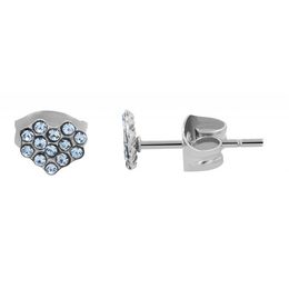 Adelia&acute;s ADELIA ́S Damen Paar Ohrh&auml;nger "Neuheit 2025 - Damen Ohrstecker aus Edelstahl mit Herz", Damen, Edelstahl, schwarz, Edelstahl, Ohrringe