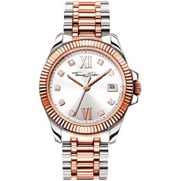 Thomas Sabo Damen Quarzuhr "DIVINE", silber, Armbanduhren, Armbanduhr,Damenuhr,Mineralglas m. Saphirbeschichtung,Edelstahlarmband