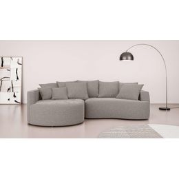 Ecksofa Inosign, B:255cm H:90cm T:181cm, beige, 100% Polyester, Wohnzimmer, Sofas, "Kahekili, Schlafsofa mit Bettkasten, Maße B/T/H: 255/181/90/ cm",
