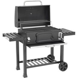 Smoker El Fuego, B:14,1cm H:136cm T:63cm, schwarz, Grills, "Ontario XXL", 141,5 x 114 x 61,3 cm