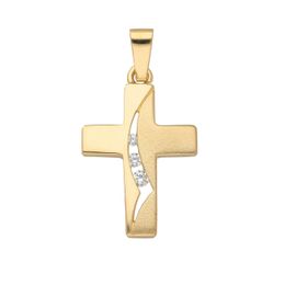 Adelia´s ADELIA ́S Damen Kreuzanhänger "Damen & Herren 333 Gold Kreuz Anhänger mit Zirkonia", Gold, gold, Gold, Schmuckanhänger, mit Zirkonia für Damen & 