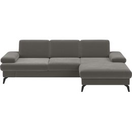 Sit & More Ecksofa SIT & MORE, B:275cm H:82cm T:171cm, braun, 100% Polyester, Wohnzimmer, Sofas, "Morris L-Form, inkl. Sitztiefenverstellung", wahlweise mit