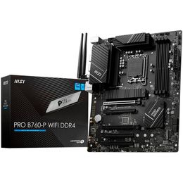 MSI Mainboard "Pro B760-P WiFi DDR4", B:24,38cm T:30,48cm, schwarz, Mainboards