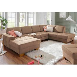 Wohnlandschaft Home Affaire, B:340cm H:86cm T:224cm, braun, Luxus-Microfaser (100% Polyester);Luxus-Microfaser ALTARA NUBUCK (100%