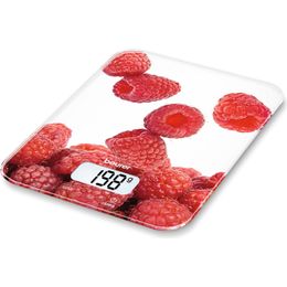 Beurer Küchenwaage "KS 19, mit Beerenmotiv, Tragkraft bis 5 kg, mit Tara-Zuwiegefunktion", lila, Kunststoff, B:14,5cm H:1,65cm L:20cm, Küchenwaagen,