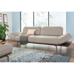 4-Sitzer, B:252cm H:117cm T:129cm, beige, CREATION BY ROLF BENZ, Sofas, "CR.420, Designsofa, Loungesofa", in 2 Qualit&auml;ten, Holzrahmen in Eiche Natur
