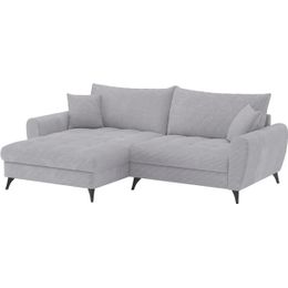 Ecksofa MR. COUCH, B:246cm H:71cm T:170cm, grau, Stripes (92% Polyester / 8% Nylon), Wohnzimmer, Sofas, "Blackburn II L-Form", Wahlweise mit