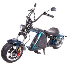 Sxt ScooterS E-Motorroller "SXT Grizzy", 45 km/h, blau, Elektromotorroller, bis zu 70 km Reichweite, mit Straßenzulassung und integr. Alarmanlage