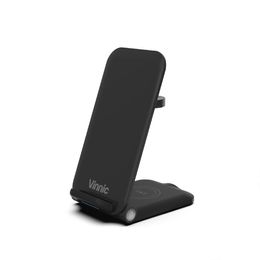 VINNIC USB-Ladegerät "TRIVOR 4-in-1 Travel Kit (65W, Dock, 2x 1.2m USB-C Kabel)", B:15cm H:5cm T:20cm, schwarz, Ladegeräte