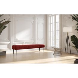 3-Sitzer Places of Style, B:159cm H:52cm T:54cm, rot, 100% Polyester, Sofas, "Amber", mit Knopfheftung,in verschieden Stoffarten
